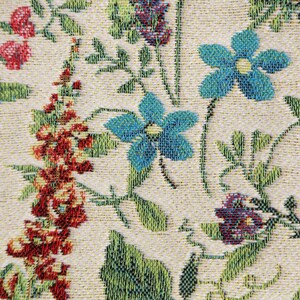 Fleurs Des Champs Jacquard Woven Belgian Tapestry Cushion 18x18 Inch ...