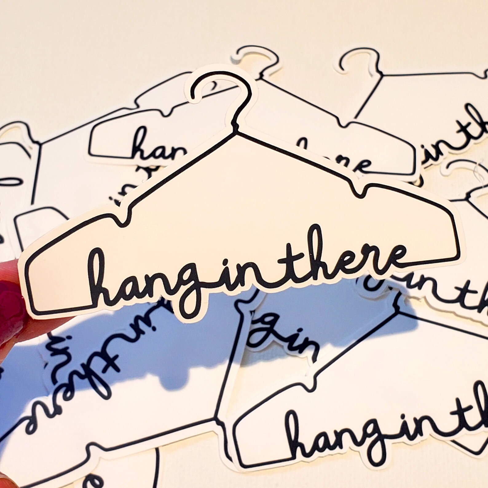 Hang in There Hanger Vinyl Sticker Quote Sticker for Notebook | Etsy