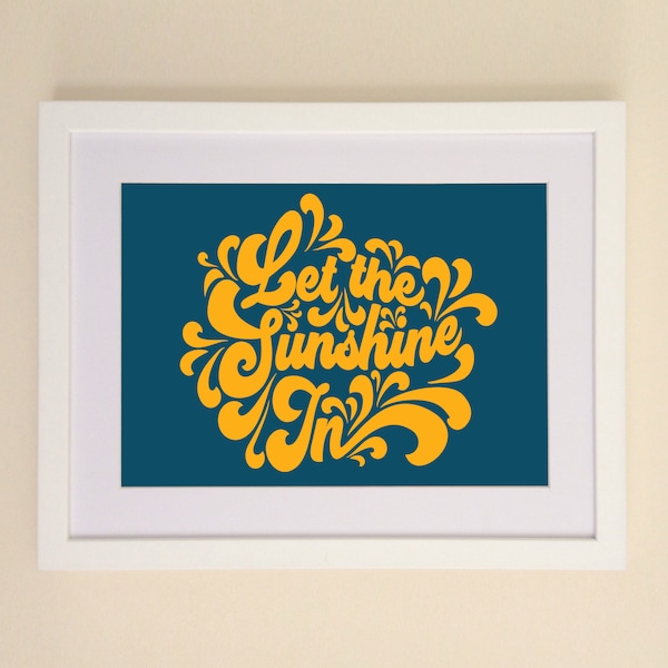 Let the Sunshine in Poster - Etsy