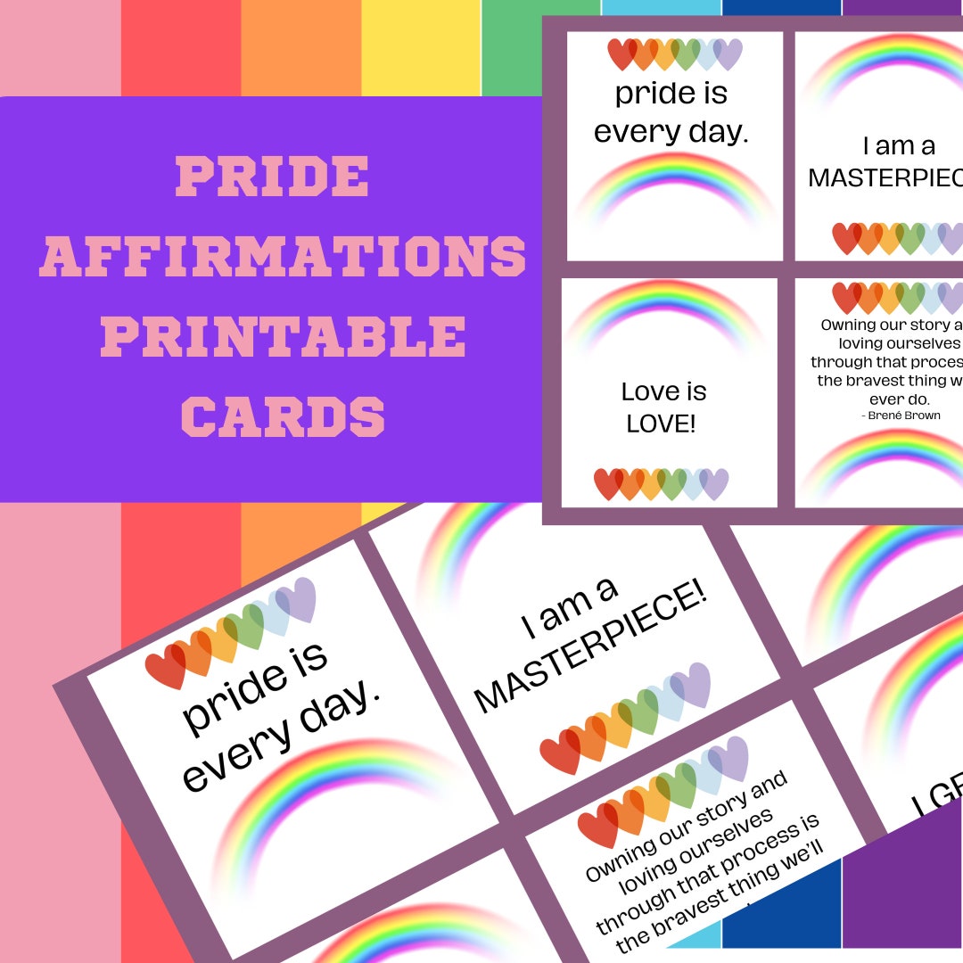 Pride LGBT Affirmations, Pride Affirmations, Gay Self-confidence, Self ...