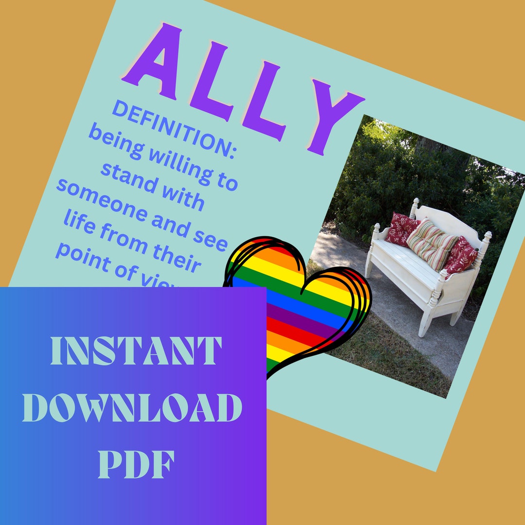 Ally Printable Sign, Ally LGBT Sign, Pride Printable, Gay & Lesbian ...