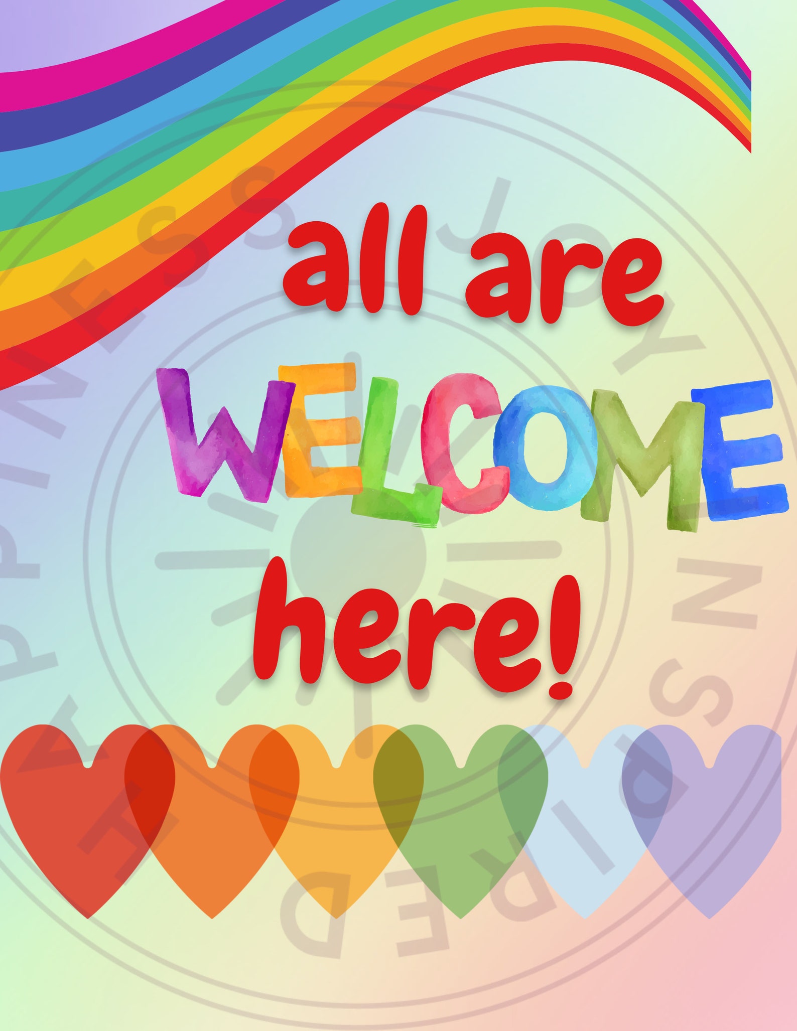 Bundle of Rainbow Pride Printable Signs, Pride Art, Printable Pride Art ...