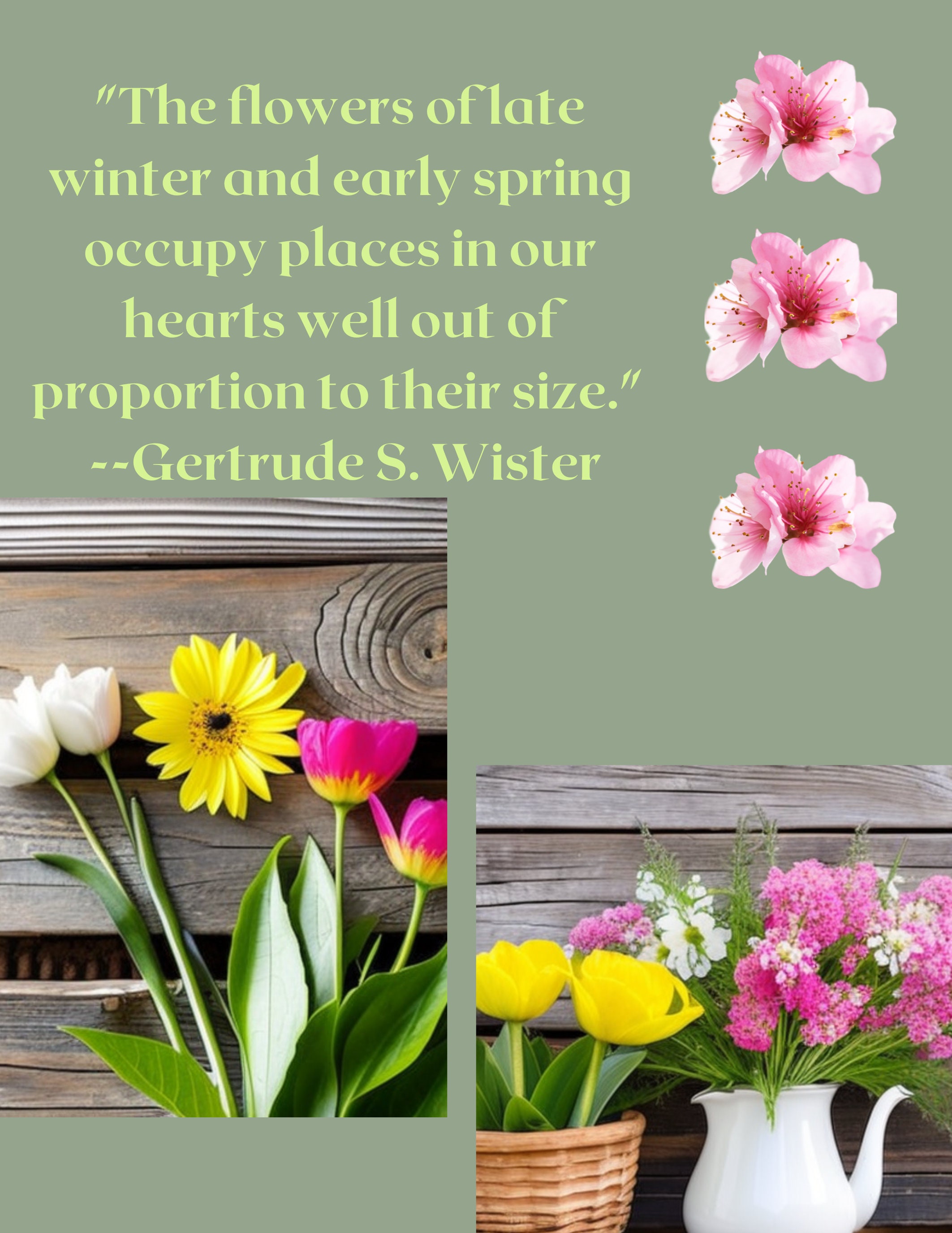 Spring Printable Art, Spring Art, Spring PDF, Spring Quotes, Spring ...