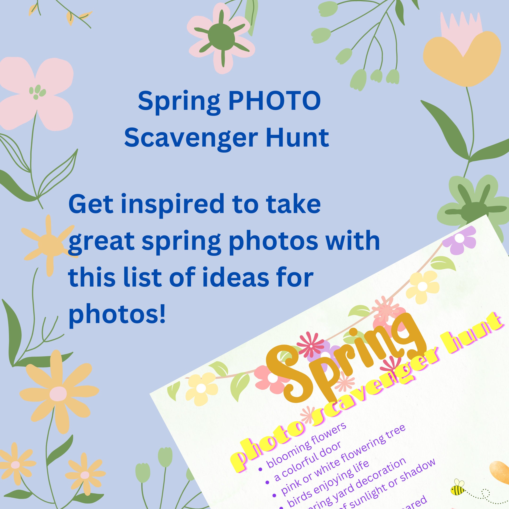 Spring Photo Scavenger Hunt, Spring Creativity, Spring, Spring ...