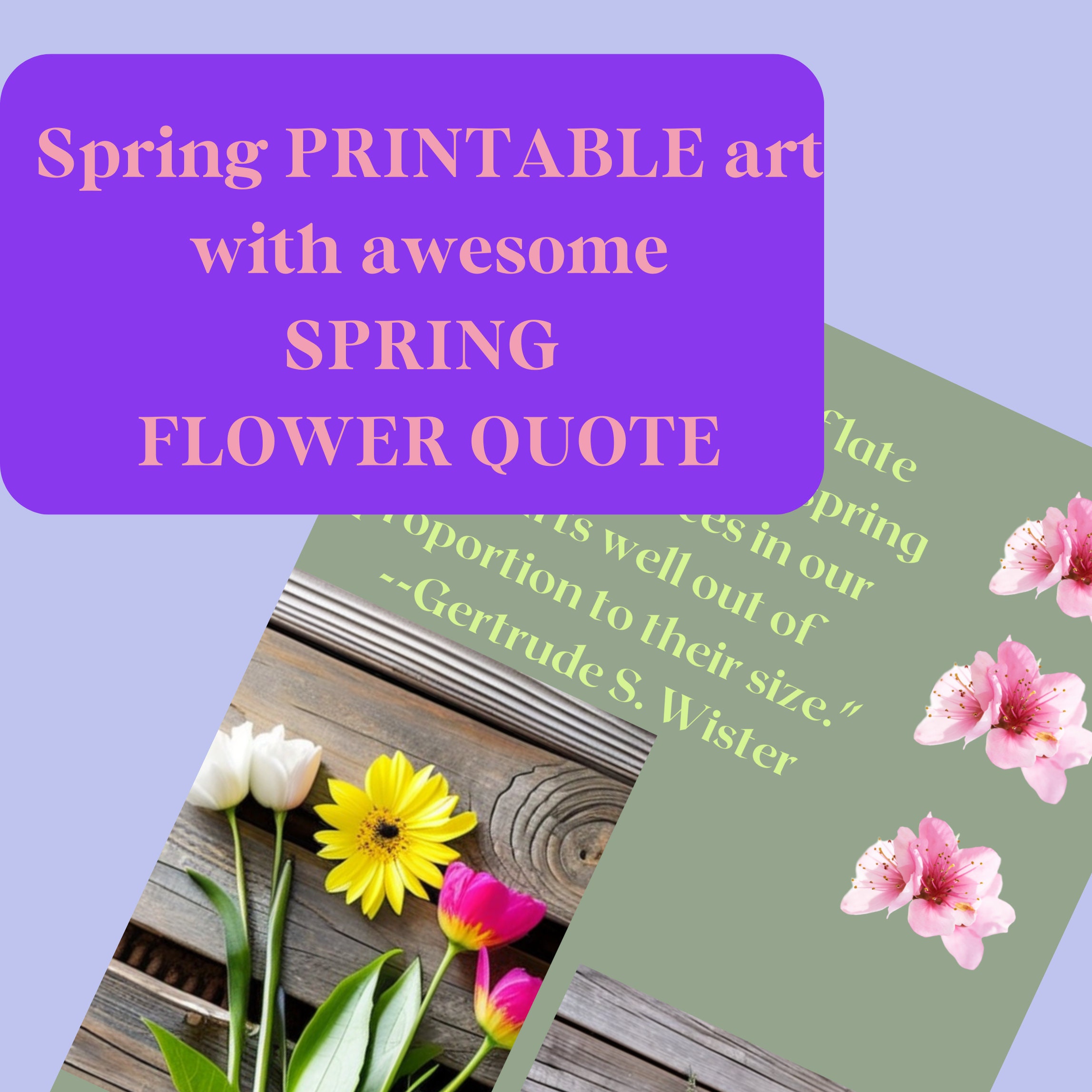 Spring Printable Art, Spring Art, Spring PDF, Spring Quotes, Spring ...