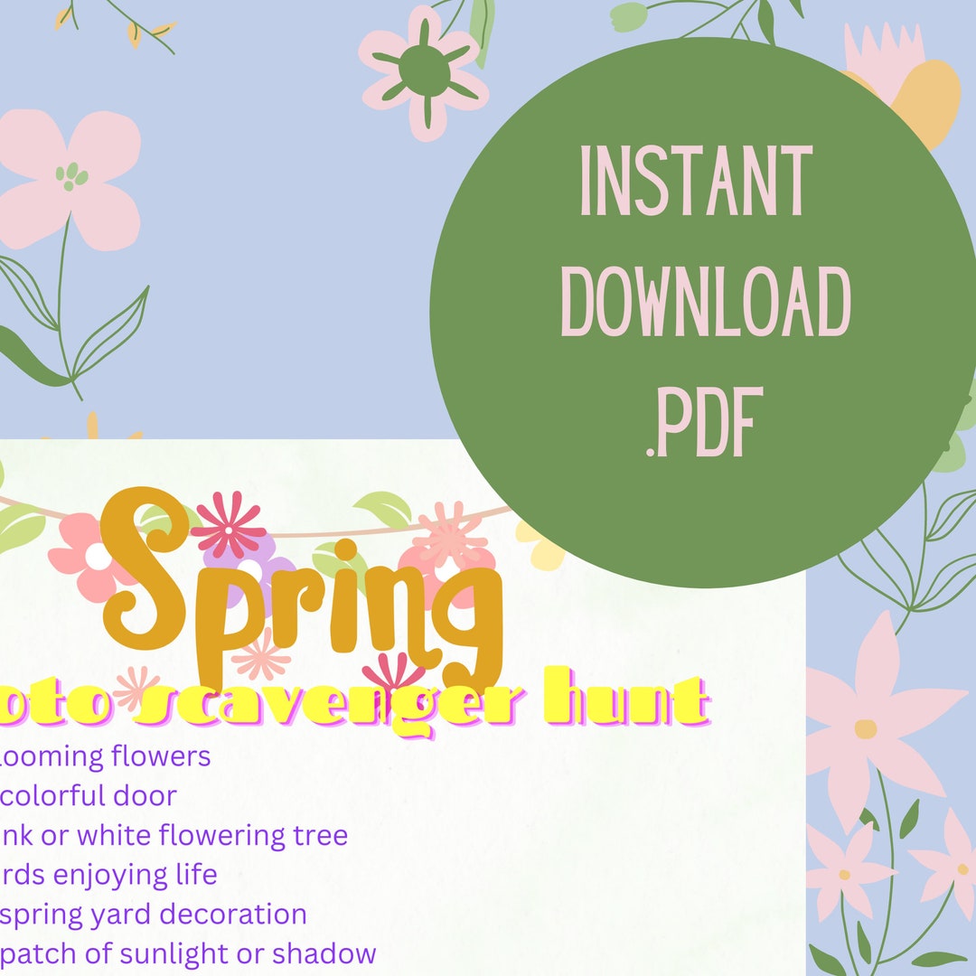 Spring Photo Scavenger Hunt, Spring Creativity, Spring, Spring ...