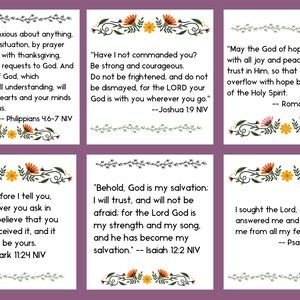 24 Scripture Cards, Positive Scripture Affirmations, Printable ...