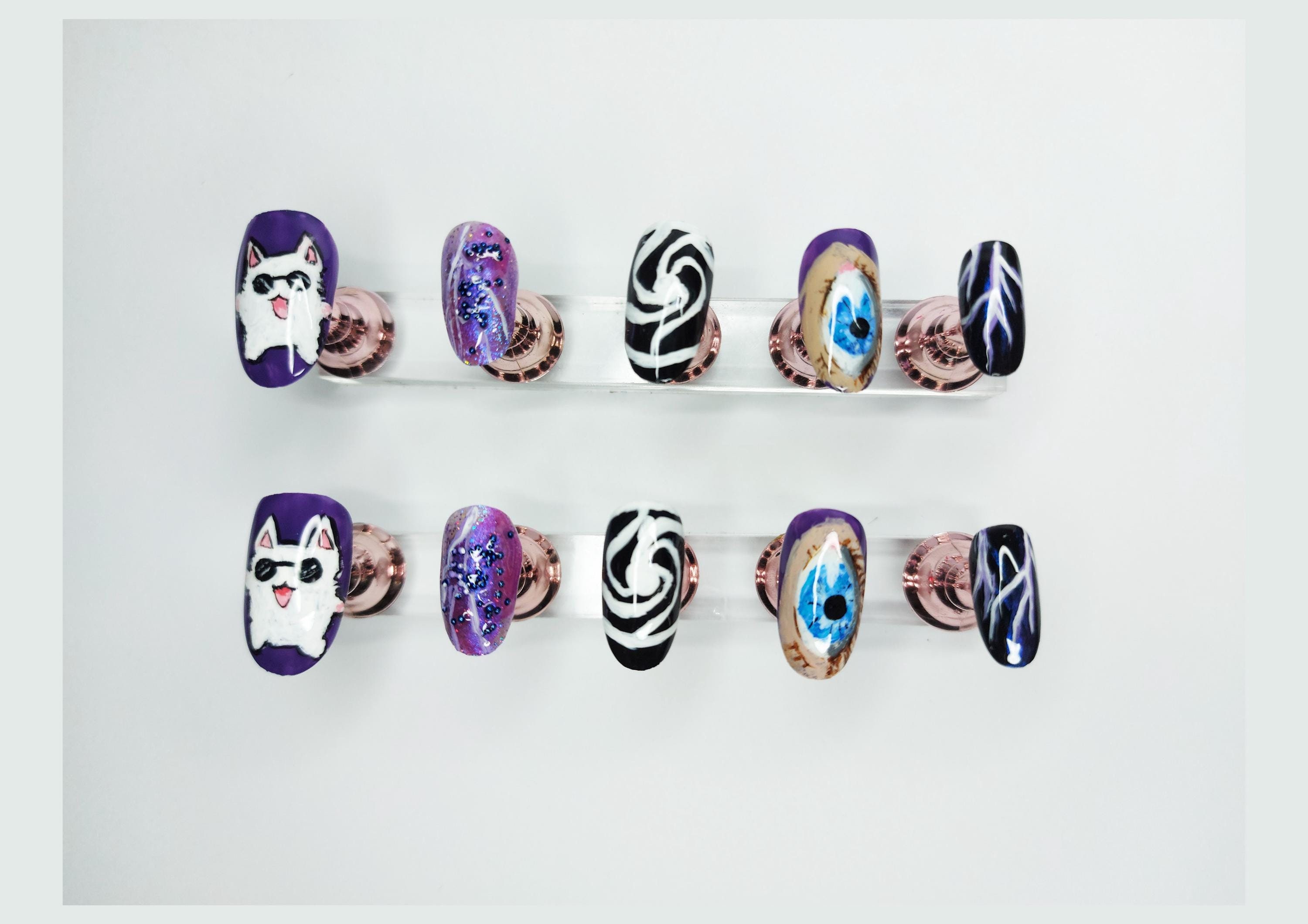 Jujutsu Kaisen Gojo Satoru Press on Nails Japanese/anime/weired/edgy - Etsy