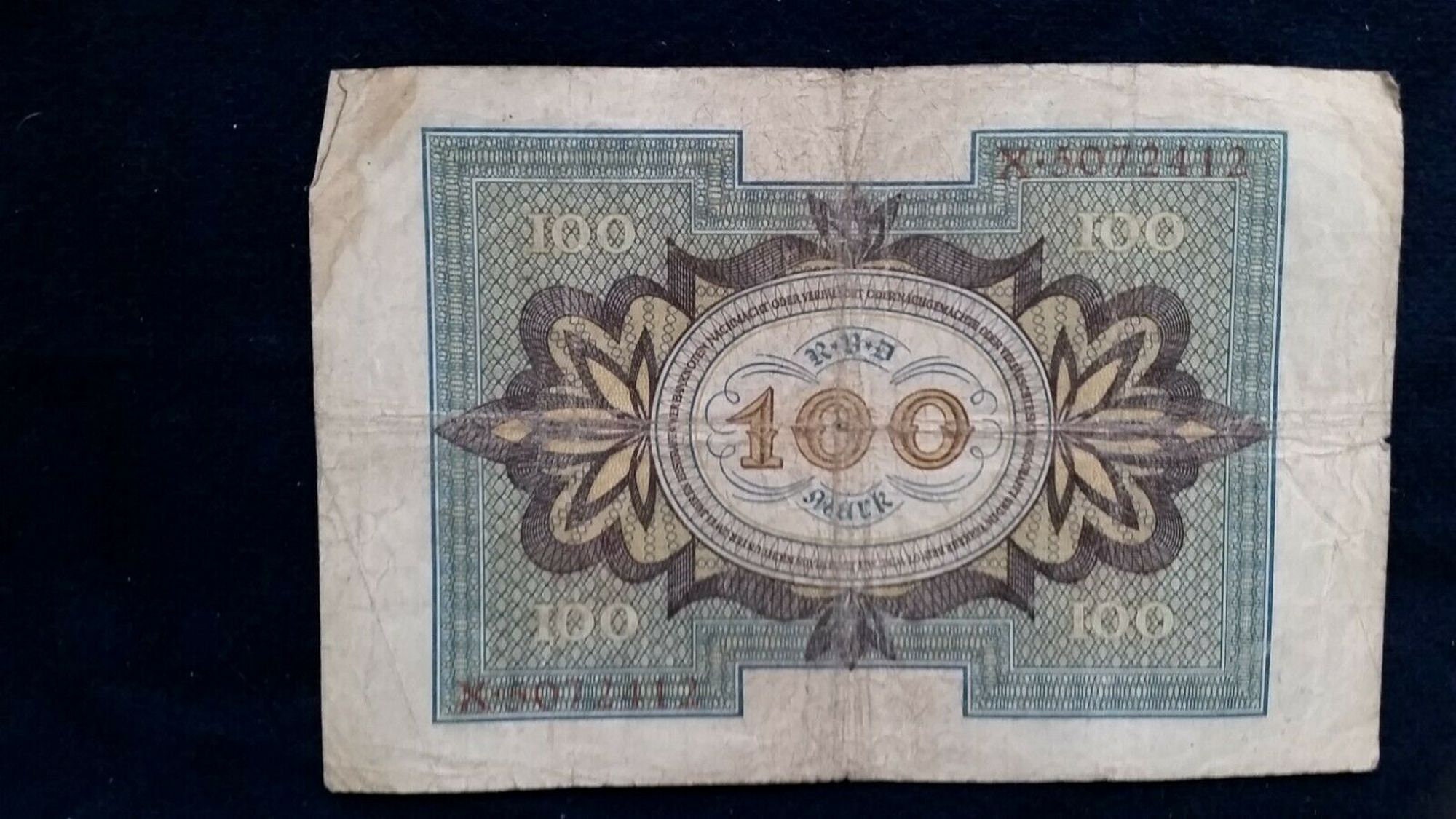 100 "hundert" Hundred Mark Germany 1920 Circulated - Etsy