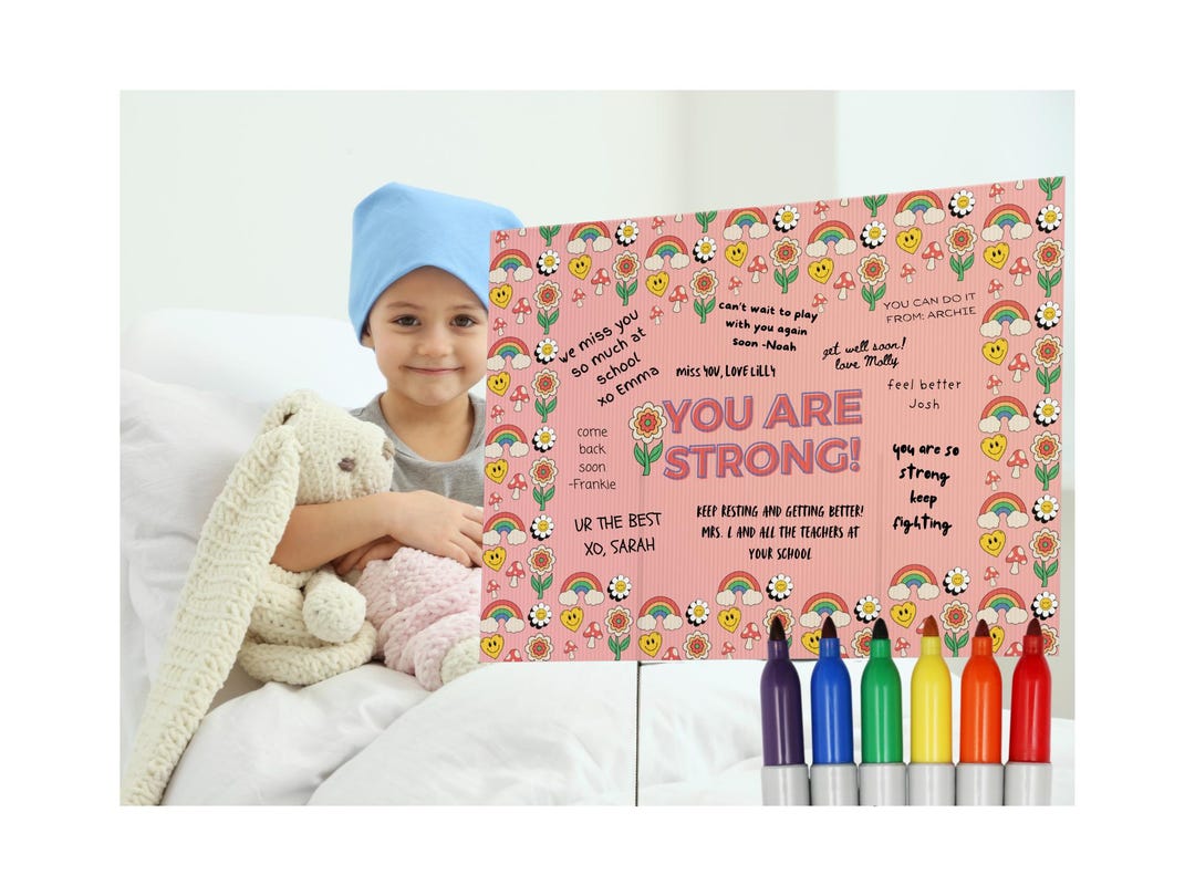 Kids Get Well Group Gift - Encouragement Care Gift - 18x24" Smile Sign ...