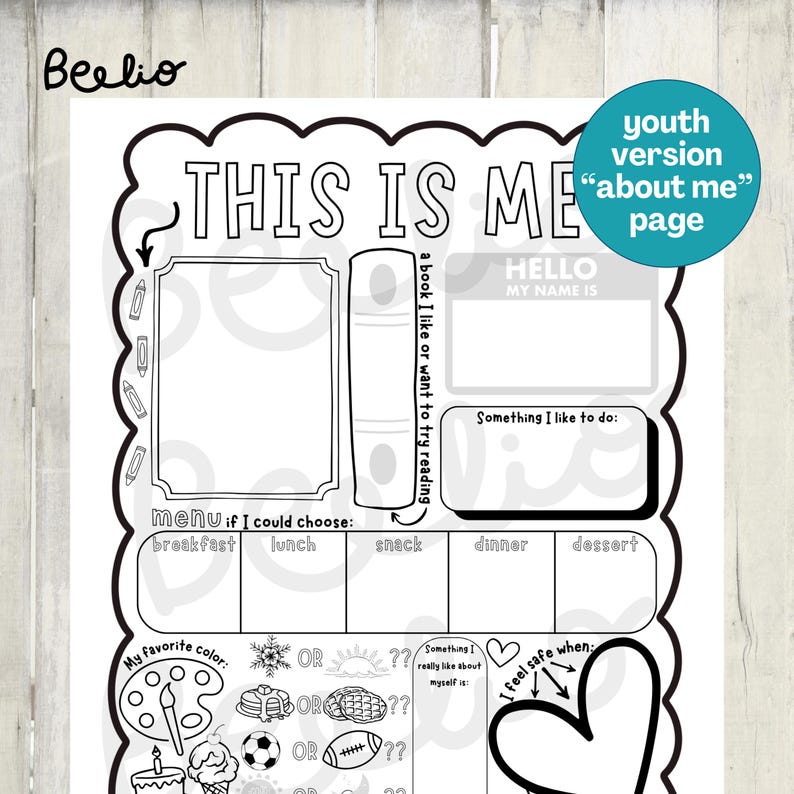 This is Me Worksheet, All About Me Page, Foster Care Welcome Activity ...