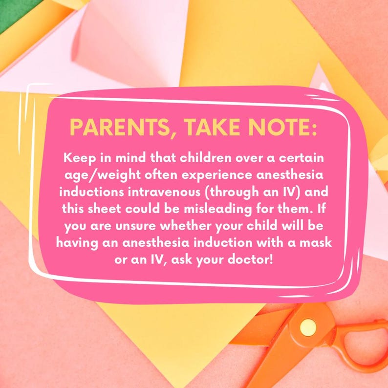 Educational Kids Coloring Page to Learn About Anesthesia (mask ...