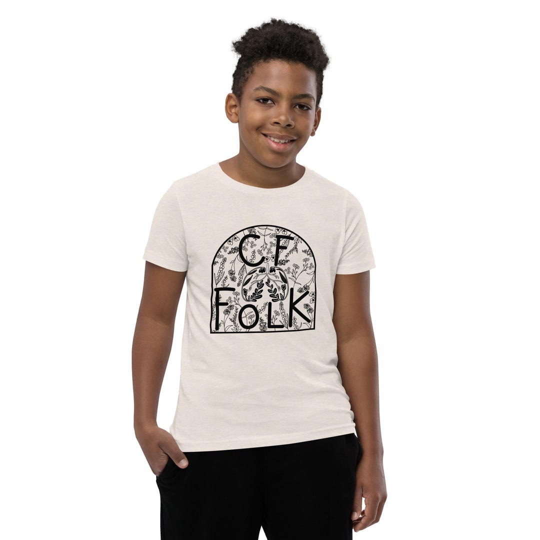 CF Folk Cystic Fibrosis T-shirt for Youth - Beelio T-shirt for Cystic ...