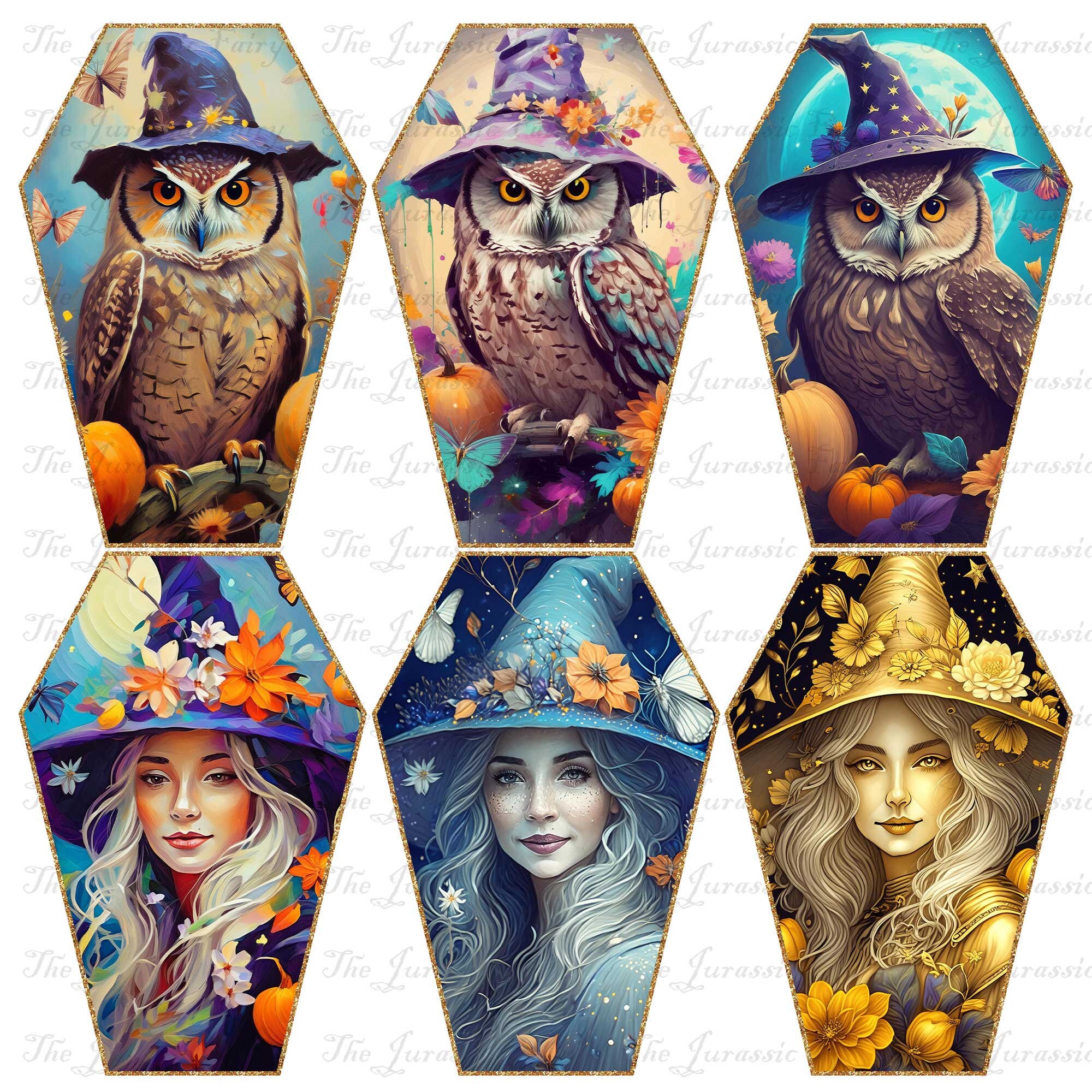 45 Printable Coffin Shaped Tags for Halloween or Junk Journals ...