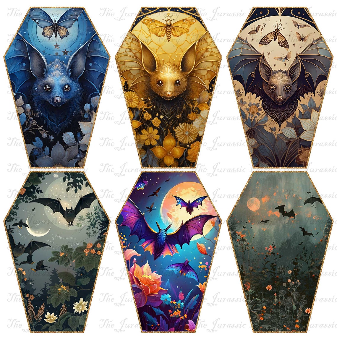 45 Printable Coffin Shaped Tags for Halloween or Junk Journals ...