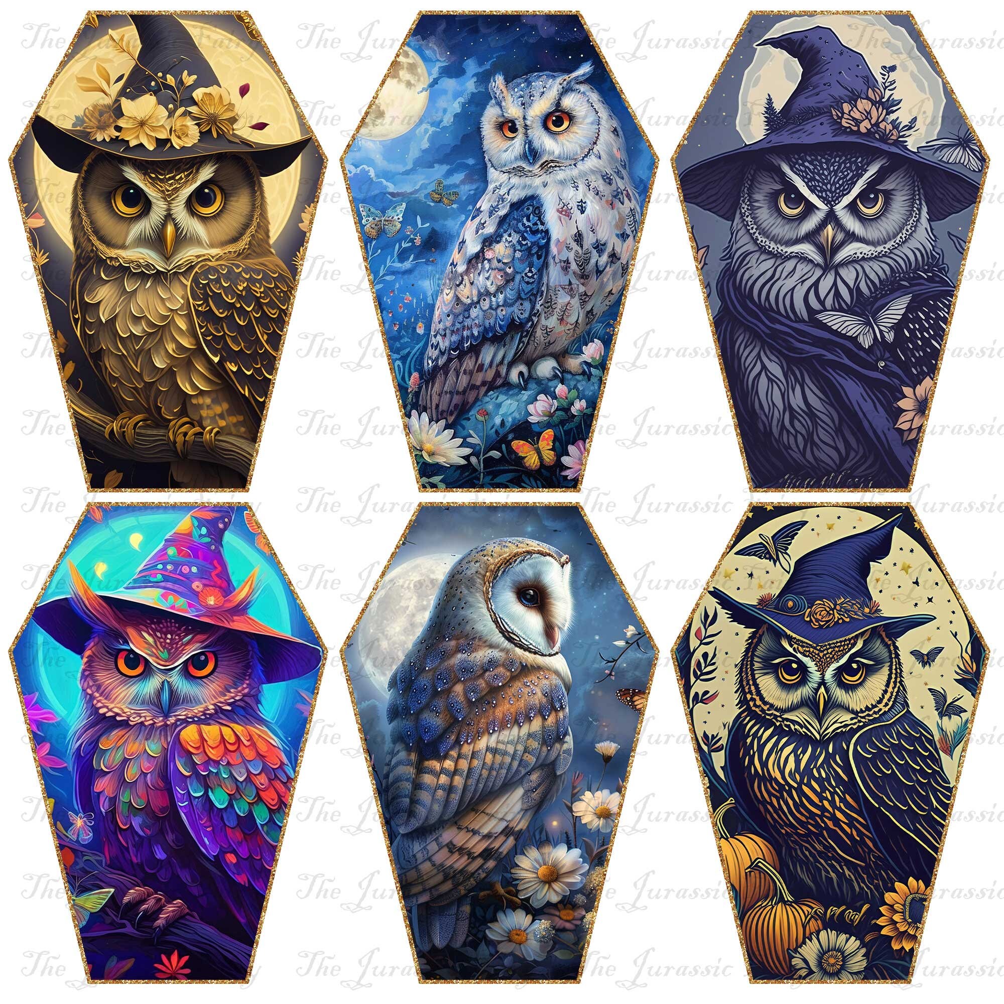 45 Printable Coffin Shaped Tags for Halloween or Junk Journals ...