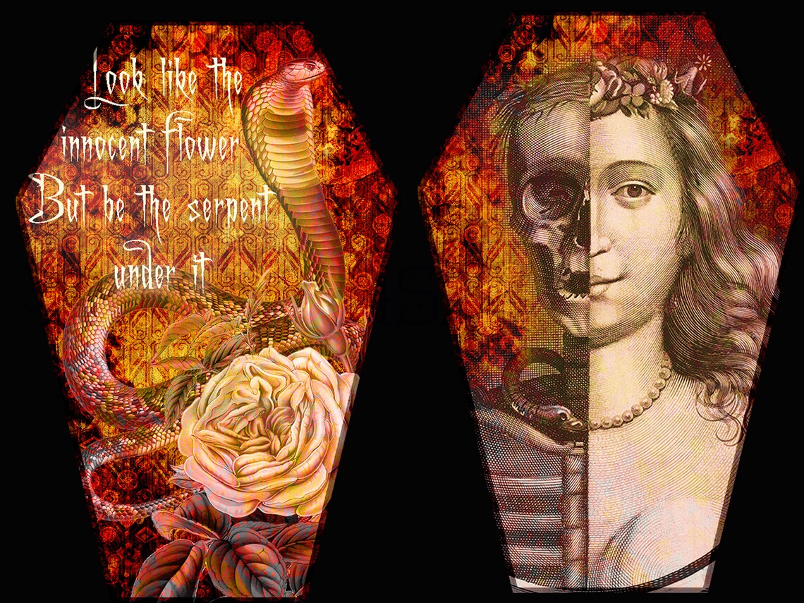 36 Printable Coffin Shaped Tags for Halloween or Junk - Etsy