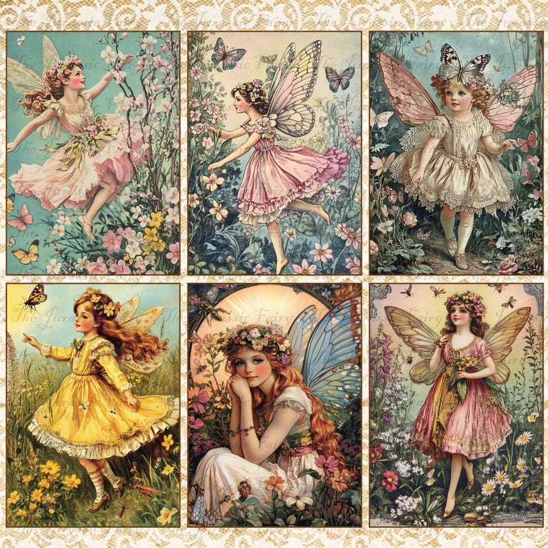 Four Seasons Fairy ATC Printables: Collage Sheets (digital Download) - Etsy