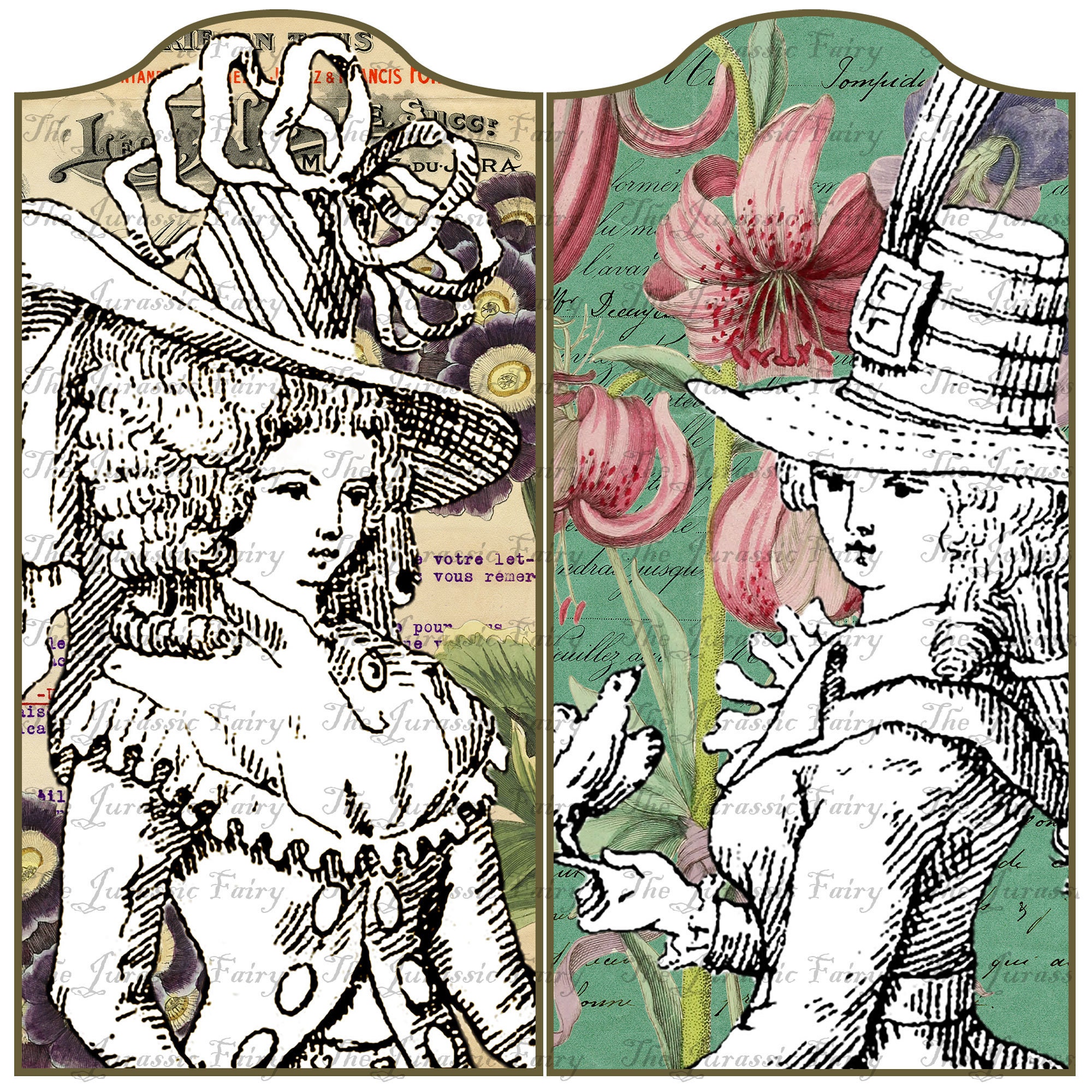 Vive La France - 15 French Ladies Themed Tags With French Script ...