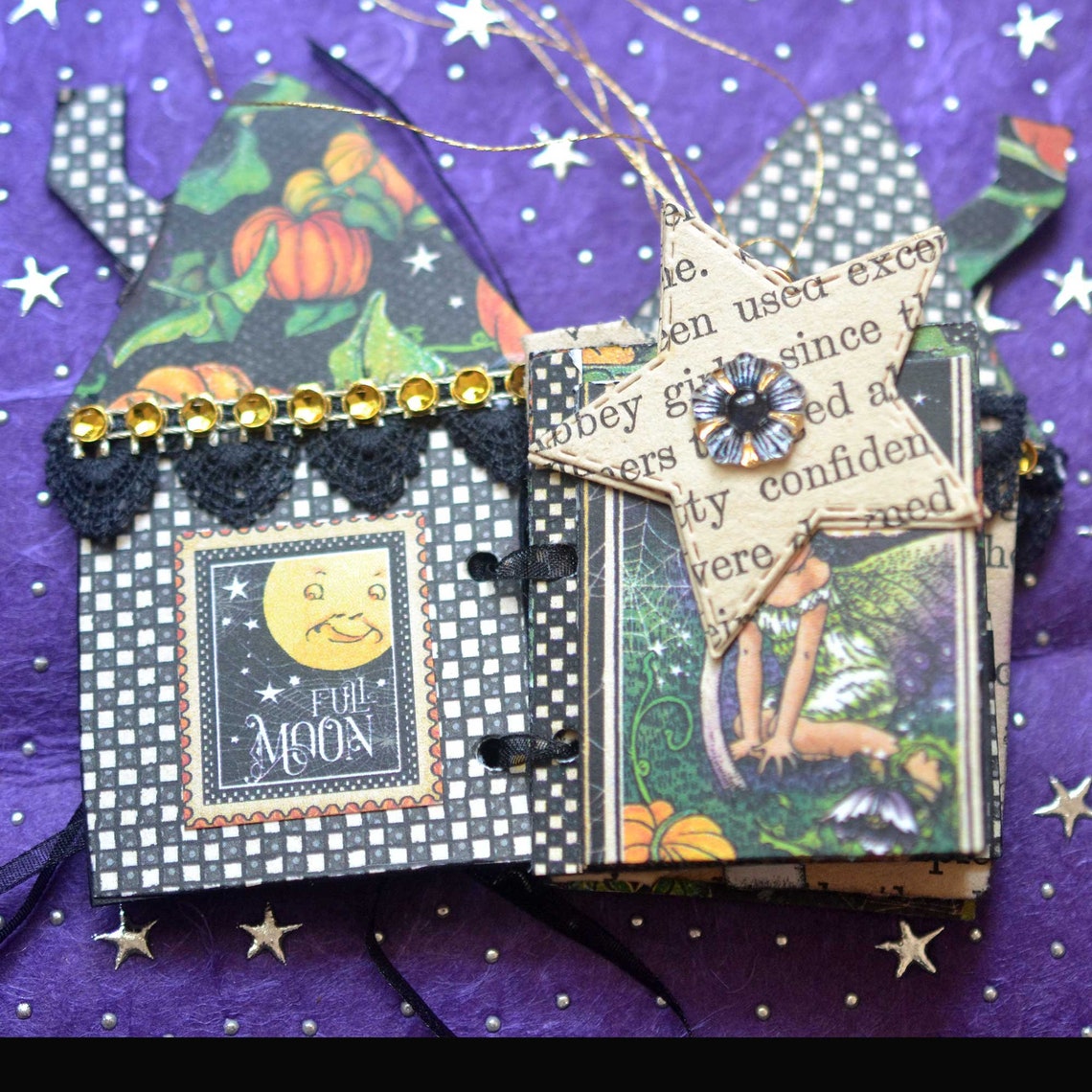 Haunted House Altered Tin Mini Scrap / Junk Journal Graphics - Etsy