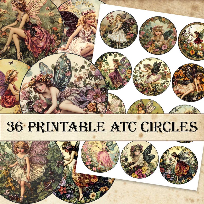 Autumn Fairy Printable Circles: 2.5" Collage Sheet (digital Download ...