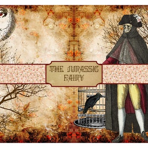 Set of 10 Vintage Style Halloween Masquerade A4 Digital Scrapbook ...