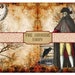 Set of 10 Vintage Style Halloween Masquerade A4 Digital Scrapbook ...