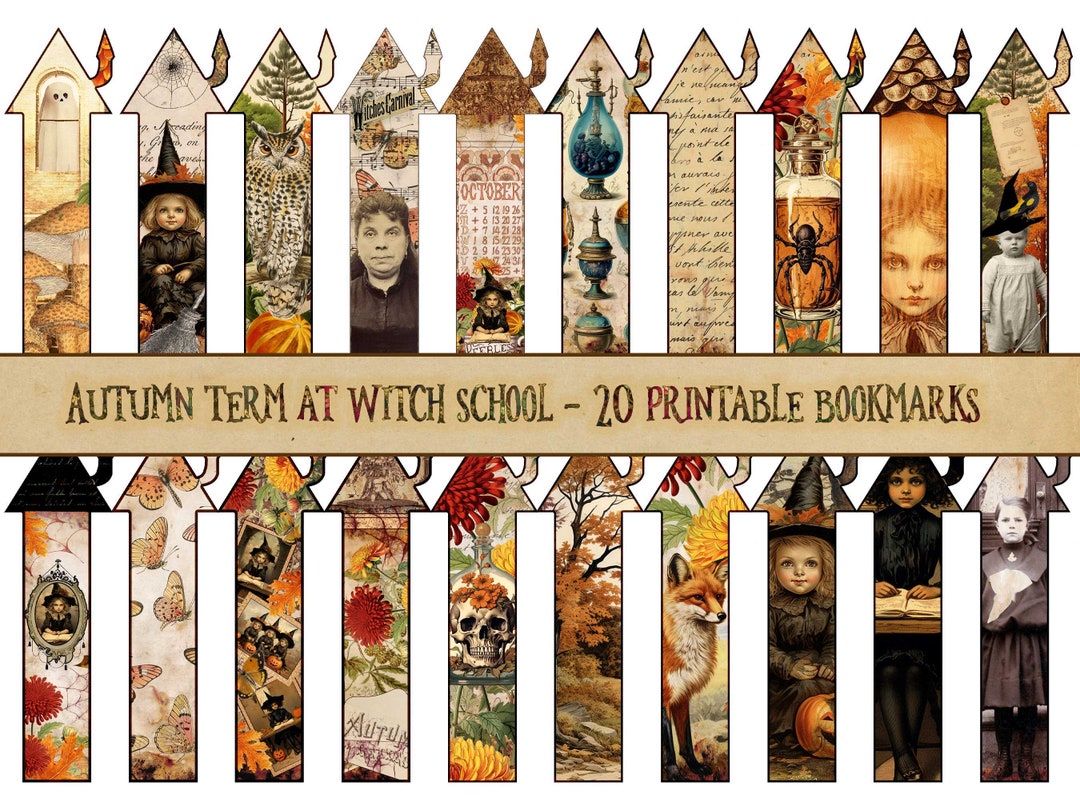 Printable Haunted House Bookmarks Autumn Term at Witch School - 20 ...