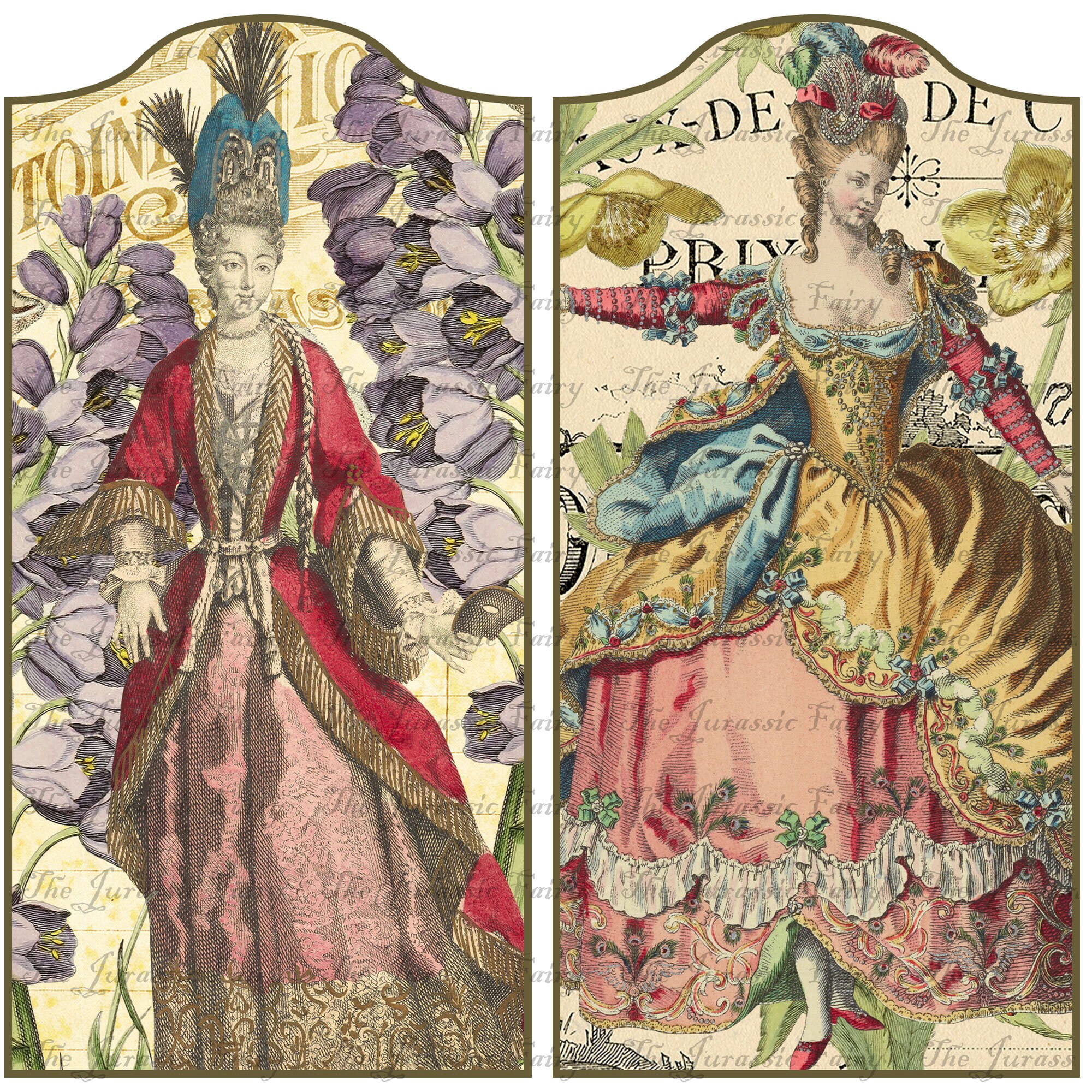 Vive La France - 15 French Ladies Themed Tags With French Script ...