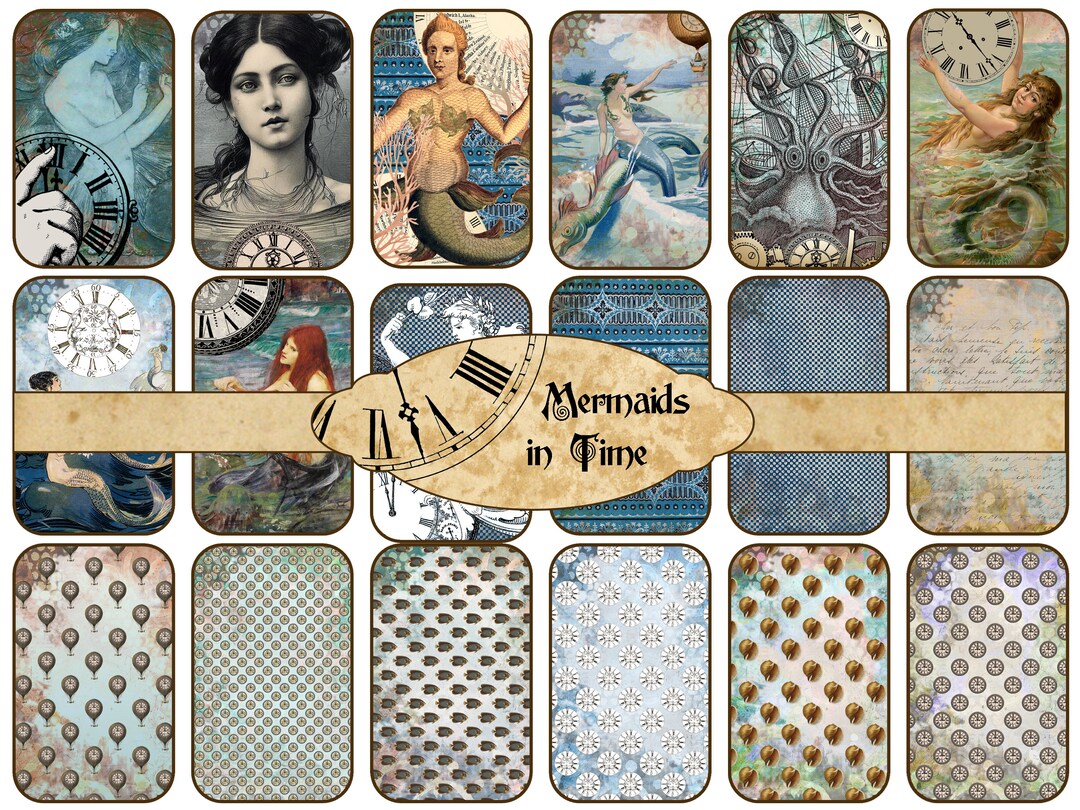 Altoid Tin Labels Printables Mermaids in Time - Steampunk, Clocks ...
