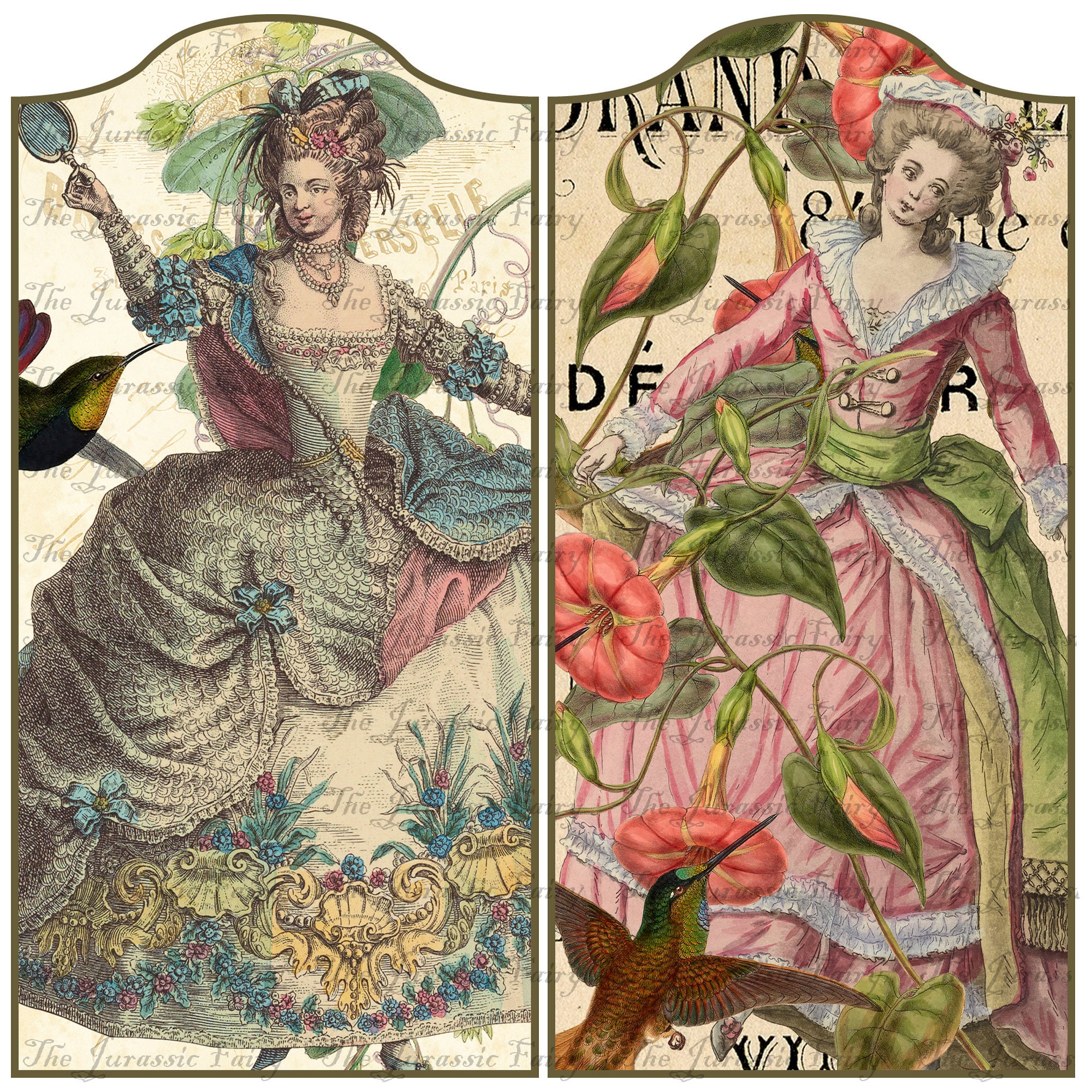 Vive La France - 15 French Ladies Themed Tags With French Script ...