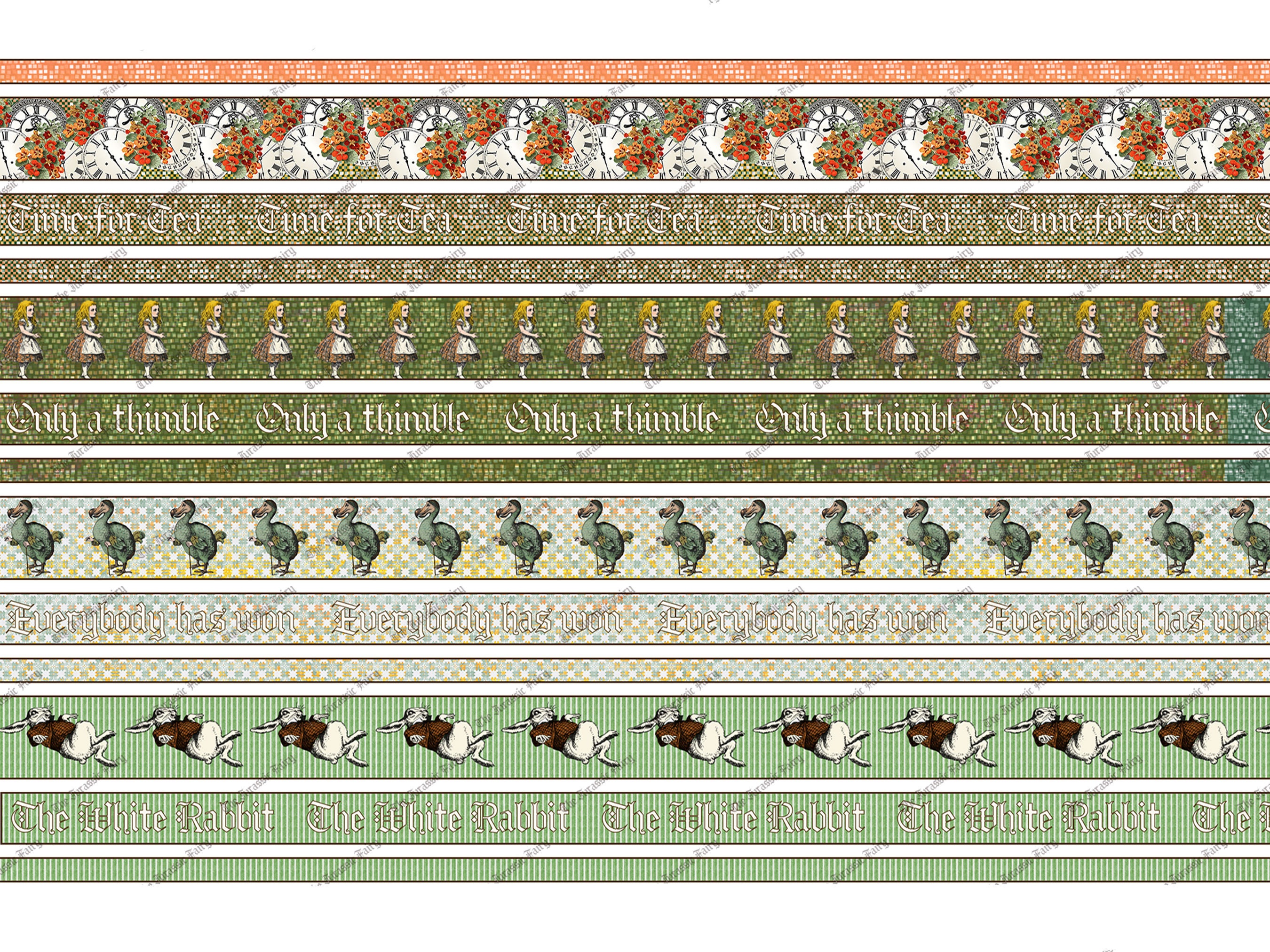 Alice in Time Altoid Tin Labels Printables Wonderland Set With Alice ...