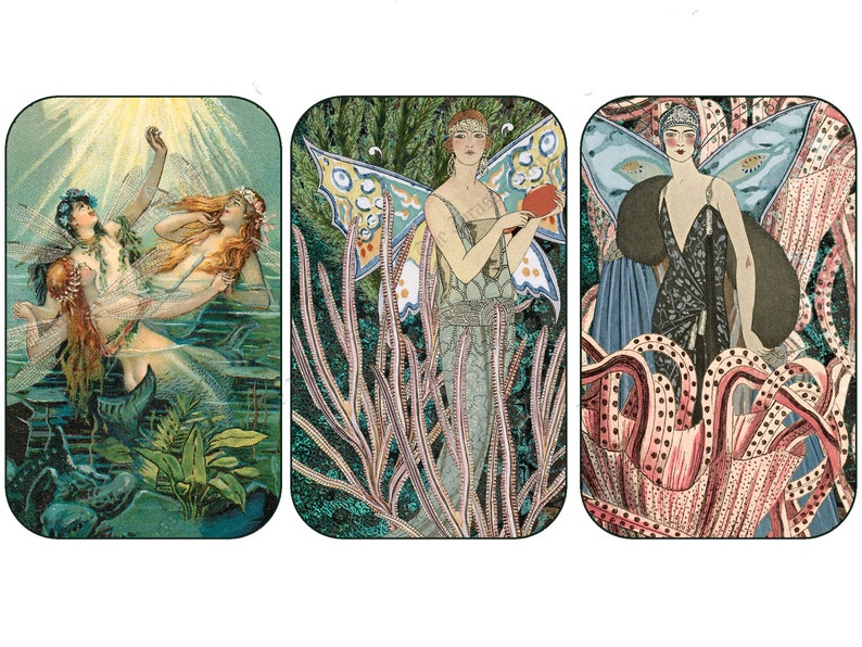 Sea Fairies Altoid Tin Printable Labels With Backgrounds Fairies ...