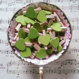 Mini Wooden Heart Pegs 30mm Craft, Wedding, Christmas, Vintage, Photo ...