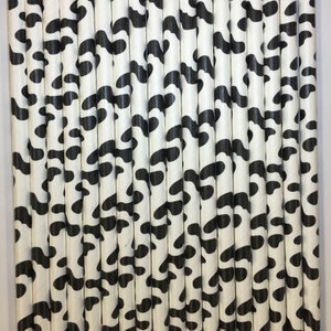 25, 50, 100 X Paper Straws Cow Print, Milkshake, Theme Party ...