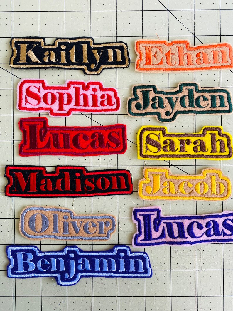 Personalized Embroidery Name Patch. Custom Name Patch. Iron on Patch. Girls and Boys Names Patch ...