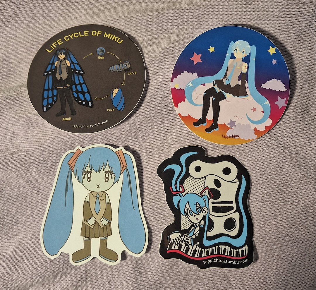 Vocaloid Hatsune Miku Stickers (8cm) - Etsy