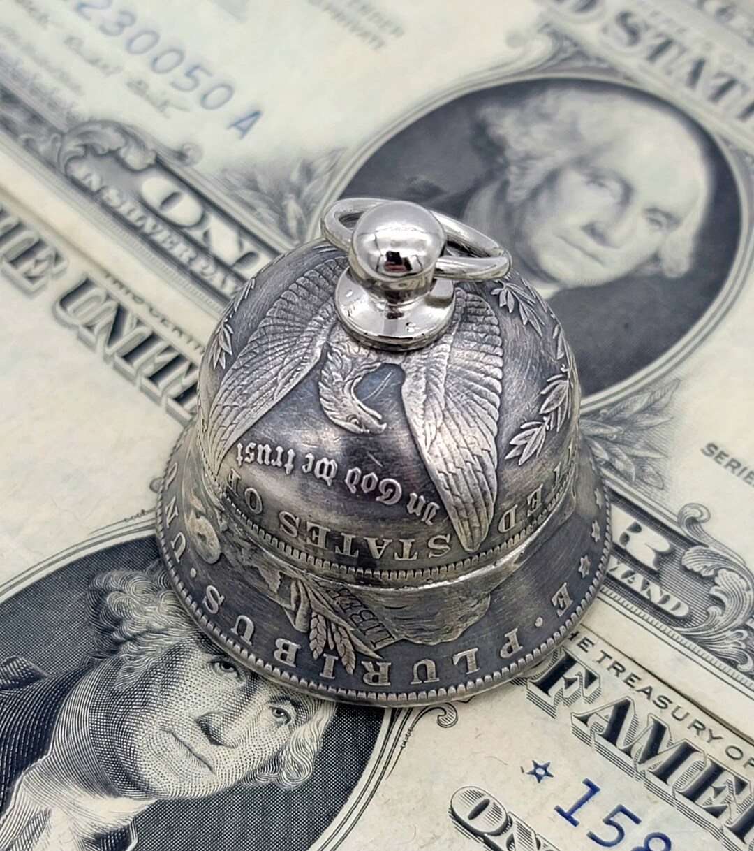 Morgan Dollar Bell - Etsy