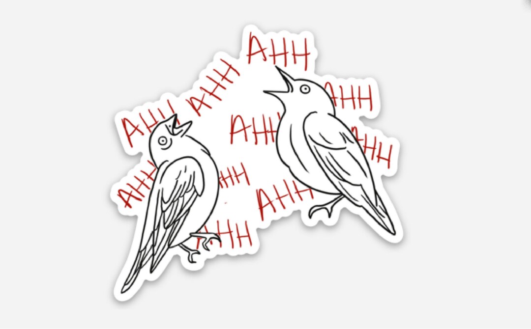 Screaming Crows Sticker - Waterproof - Scratch Resistant - Laptop ...