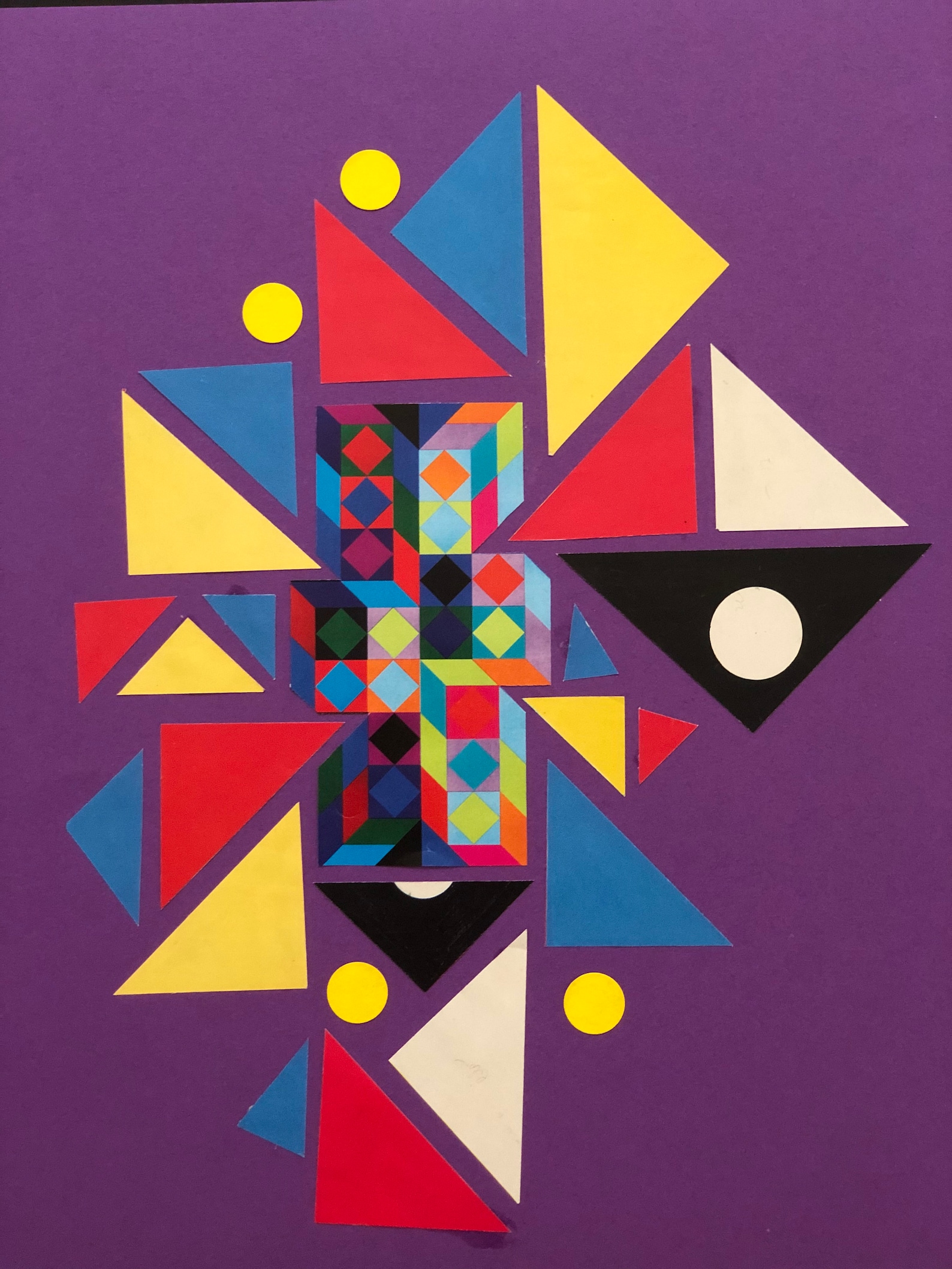 Original Collage Art, Art Deco Collage, Geometrical Collage, Original ...