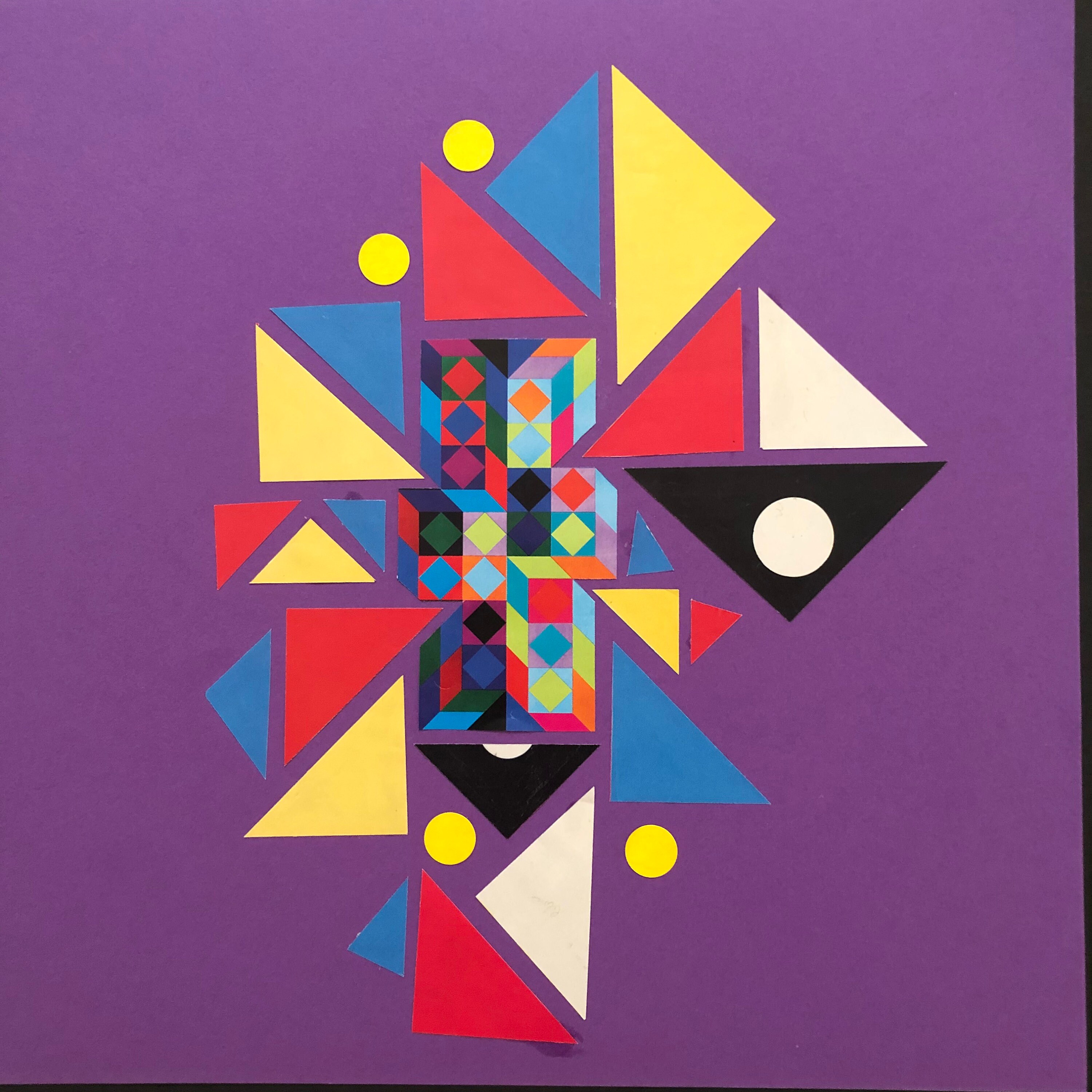Original Collage Art, Art Deco Collage, Geometrical Collage, Original ...