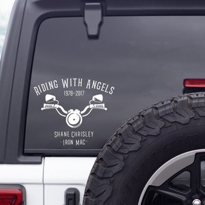 In Loving Memory Motorcycle Decal, Biker Remembrance Sticker ...