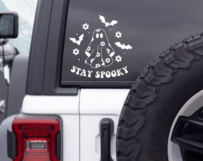 Spooky Season Decal, Halloween Ghost Decal, Halloween Decor, Car Decal ...
