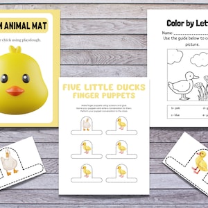 Duck Themed Preschool Learning Bundle, Printable Activity, Preschool ...
