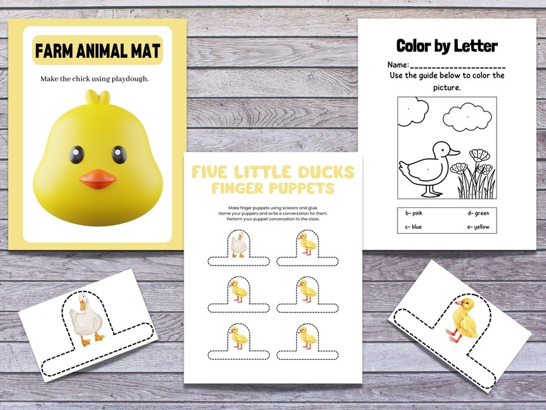 Duck Themed Preschool Learning Bundle, Printable Activity, Preschool ...