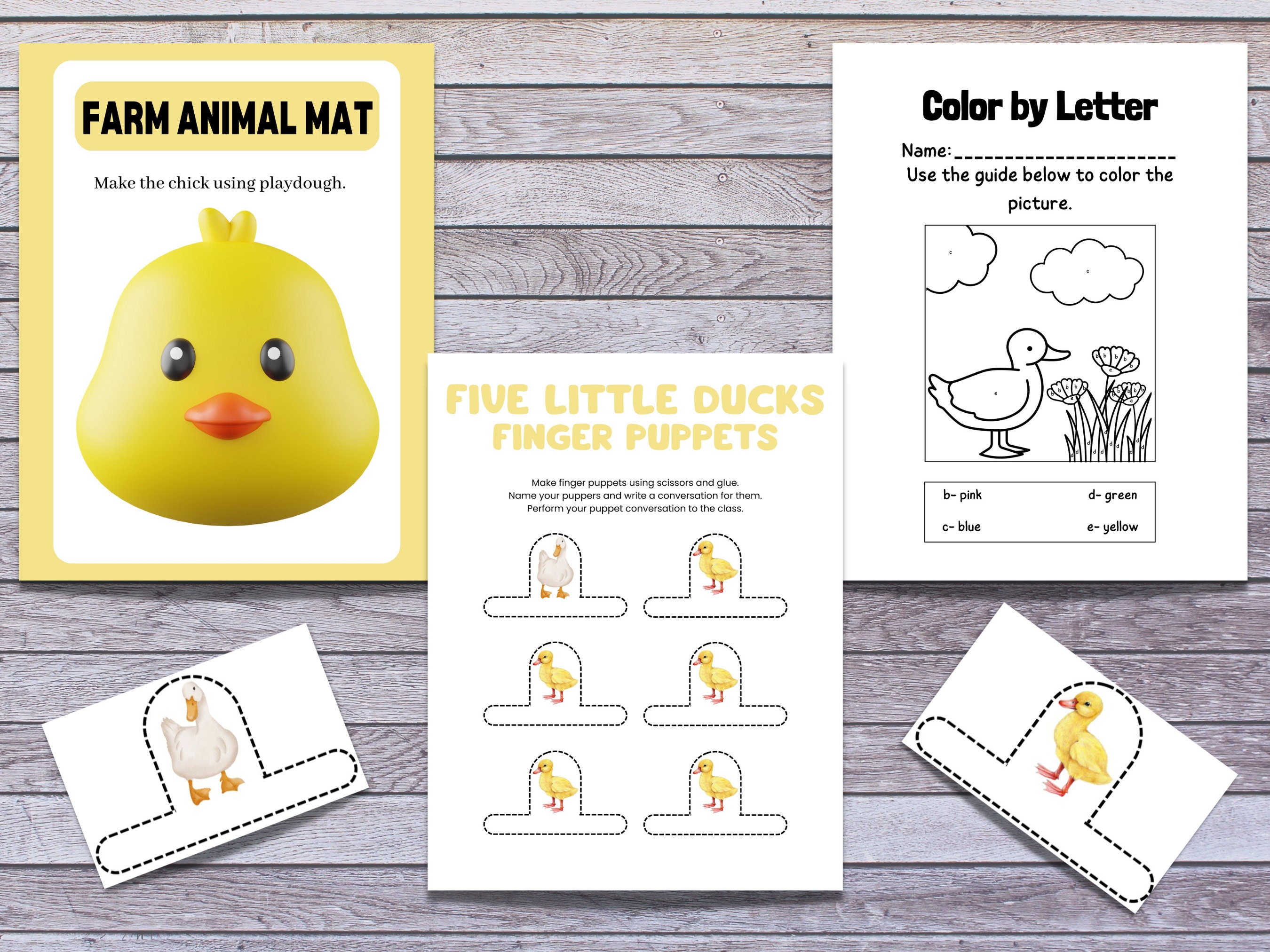 Duck Themed Preschool Learning Bundle, Printable Activity, Preschool ...