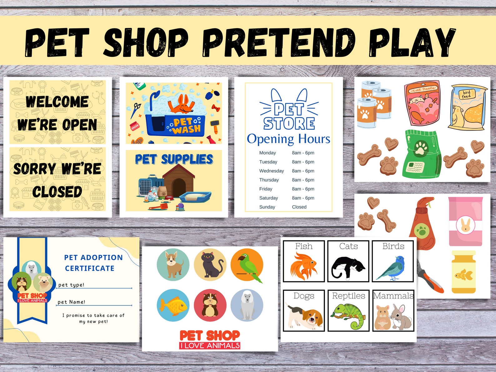 Pet Shop Dramatic Play Pretend Play Classroom Dramatic Play - Etsy