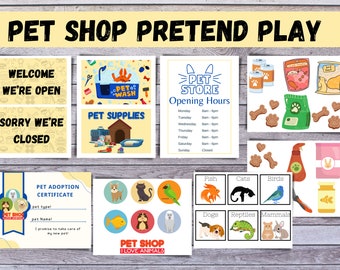 Pet Shop Dramatic Play, Pretend Play, Play Kit, Classroom Dramatic Play ...