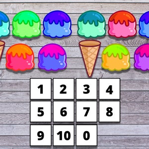 Ice Cream Counting Activity: Toddler Math Game (digital Download) - Etsy