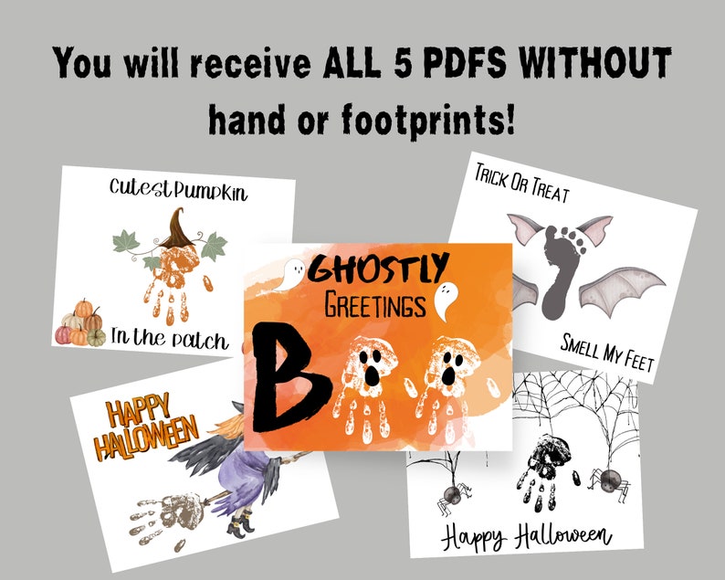 Halloween Handprint Art Printable Halloween Toddler Activity - Etsy